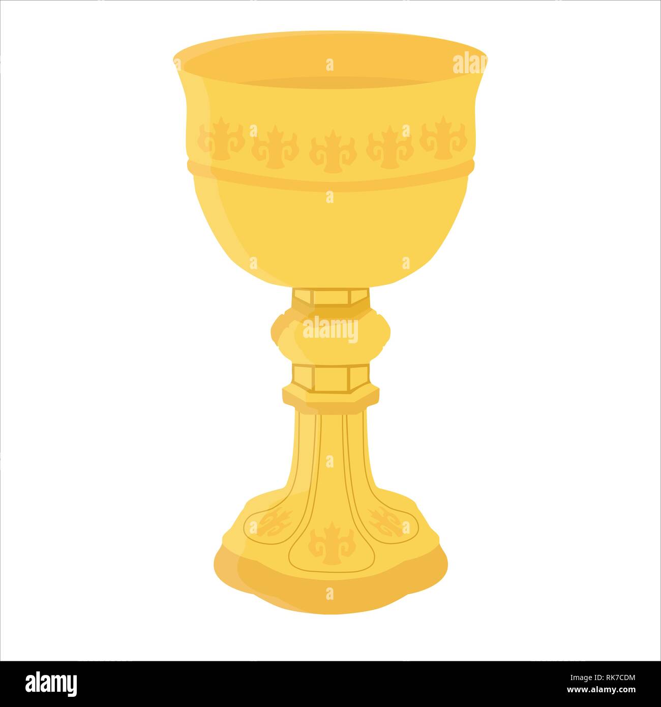 Ancient golden chalice vector illustration. Church chalice Stock Vector ...