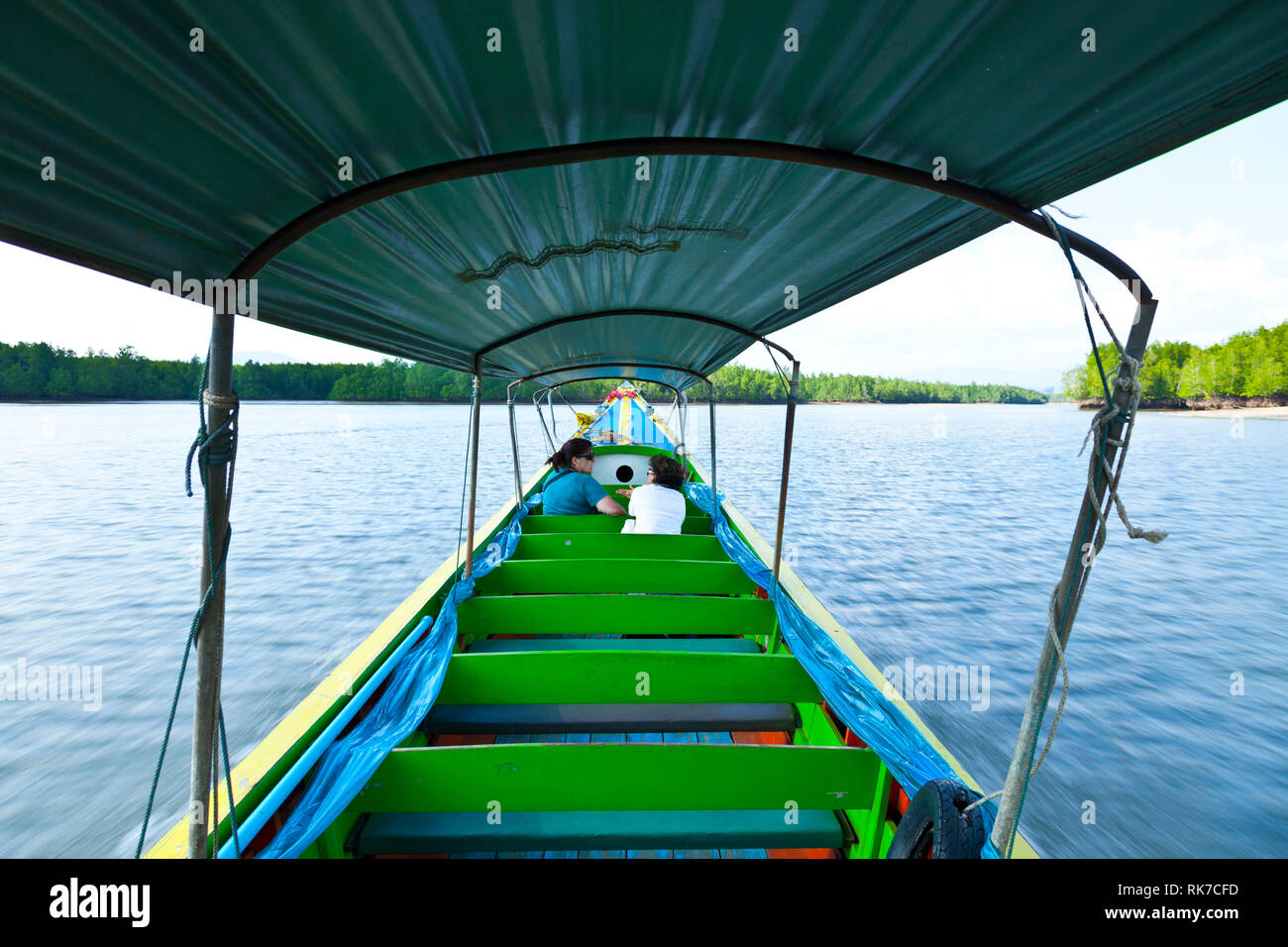 Long tail boat. Phang Nga Bay, Andaman Sea, Thailand, Asia Stock Photo ...