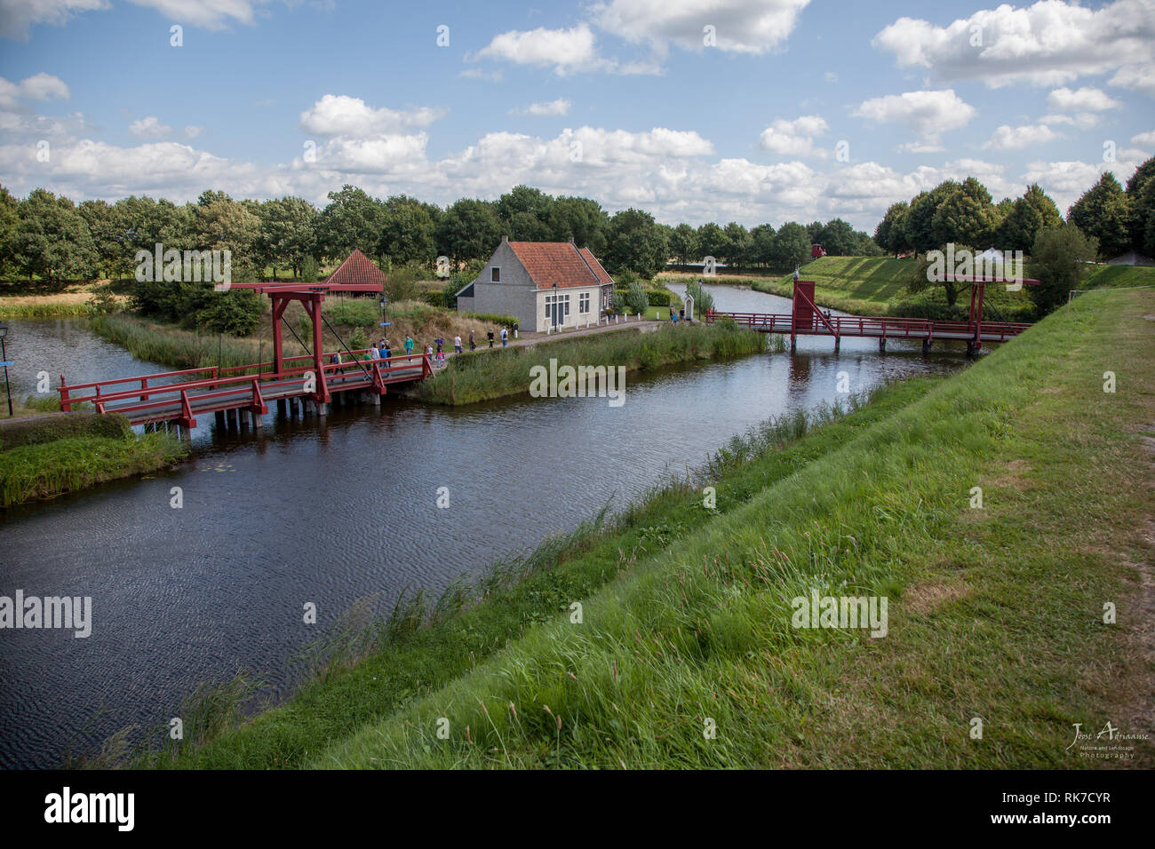 Entrance to the old fortress (stronghold) city of Bourtangne in the ...