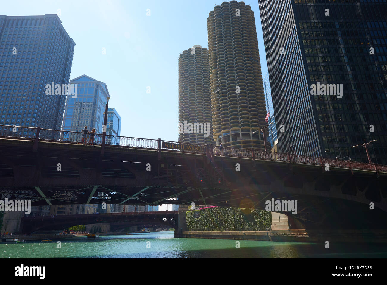 Chicago Downtown Street traffic Stock Photo - Alamy