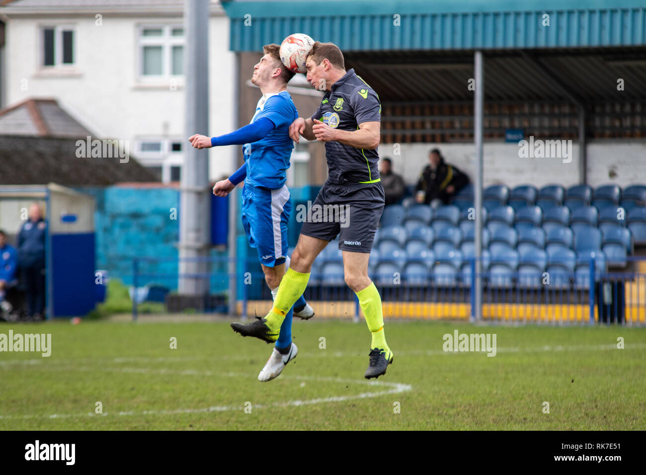 Penybont Player/Manager Rhys Griffiths in action during the Welsh ...