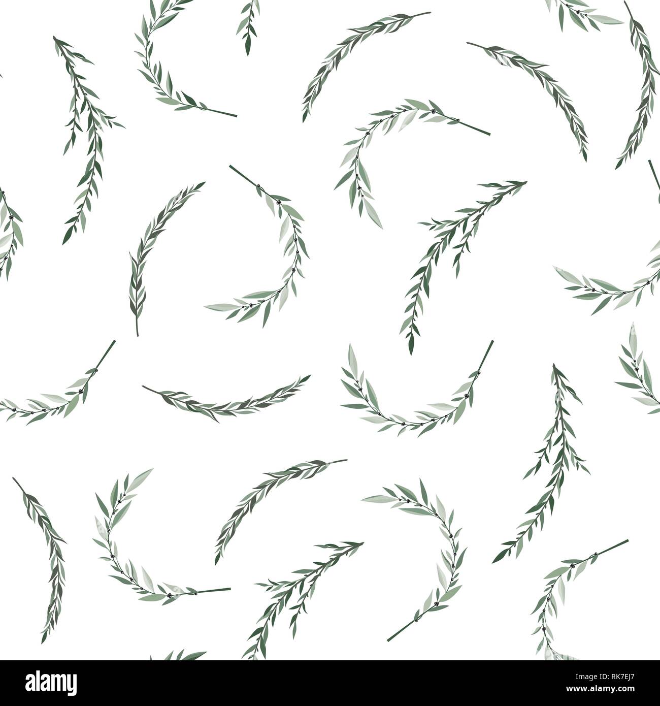 Seamless leaves pattern. Design for banner, poster, card, cover ...