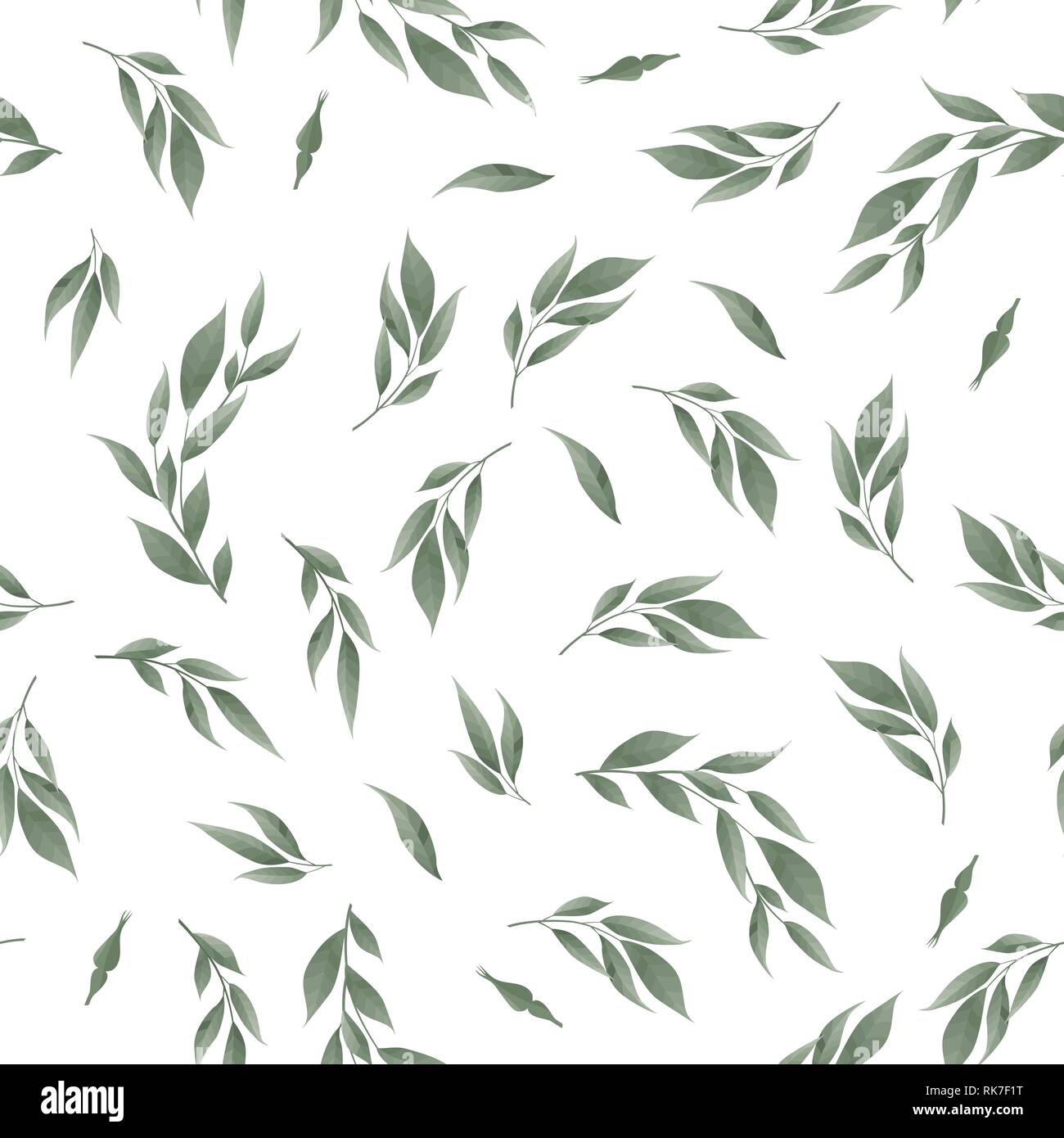 Seamless leaves pattern. Design for banner, poster, card, cover ...