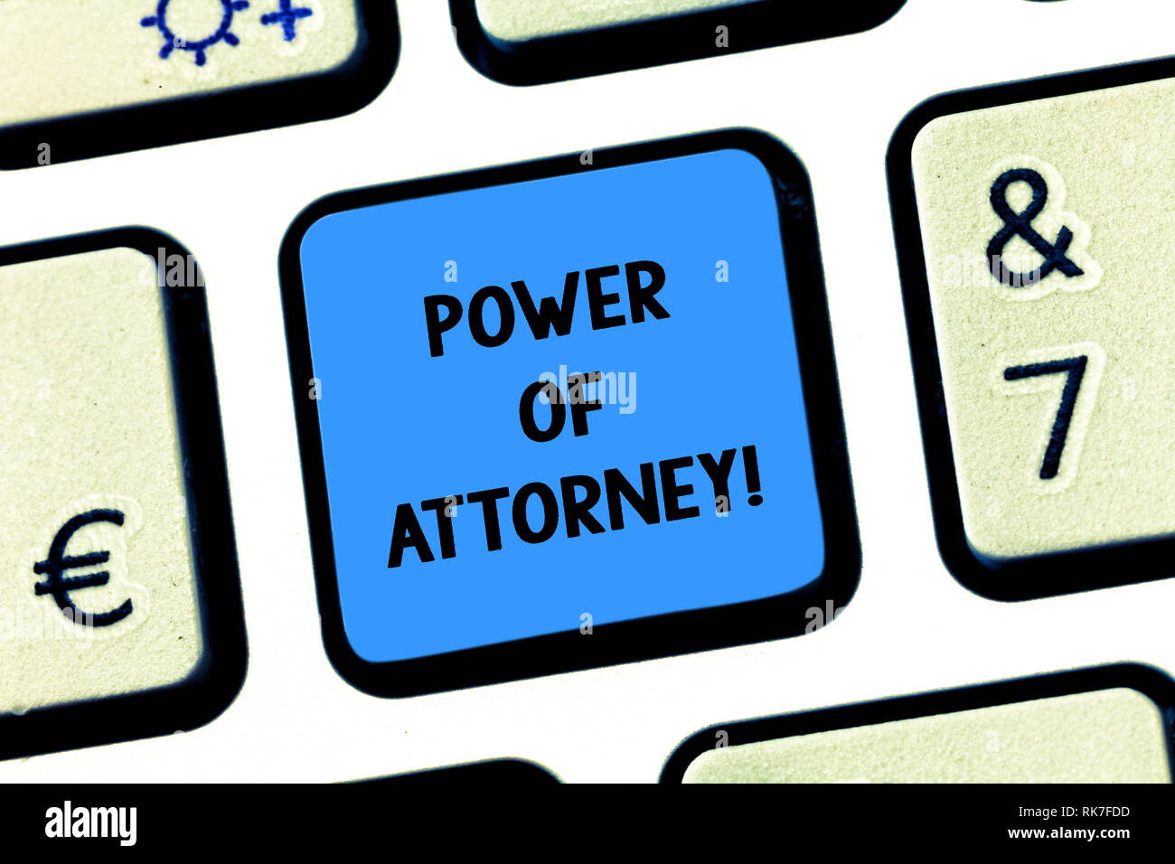 Handwriting text writing Power Of Attorney. Concept meaning act for ...