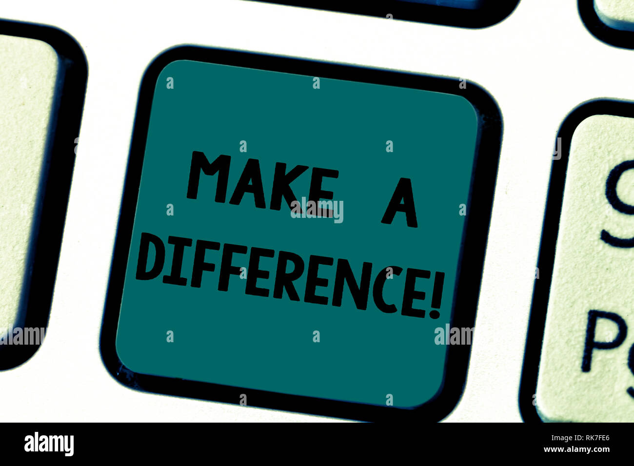 Writing note showing Make A Difference. Business photo showcasing have ...
