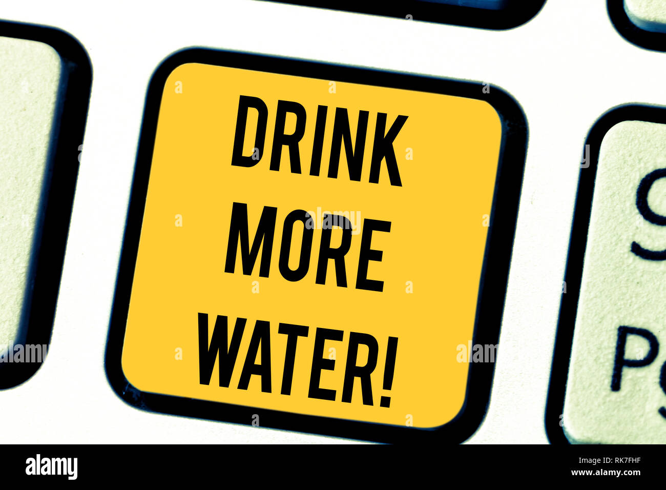 Text sign showing Drink More Water. Conceptual photo increase amount of ...