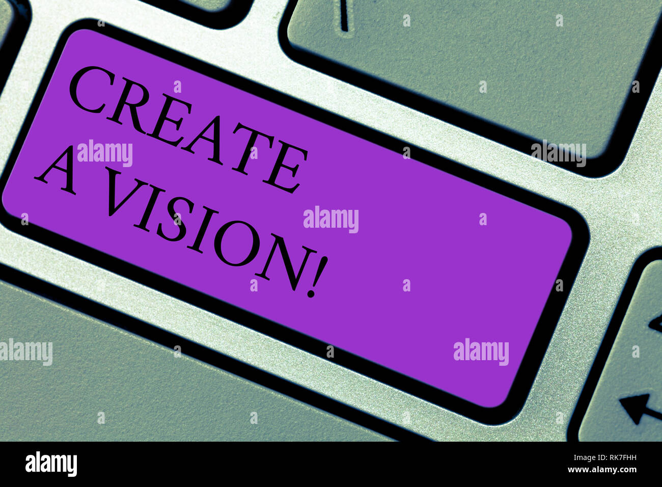 Text sign showing Create A Vision. Conceptual photo Develop a strategy ...