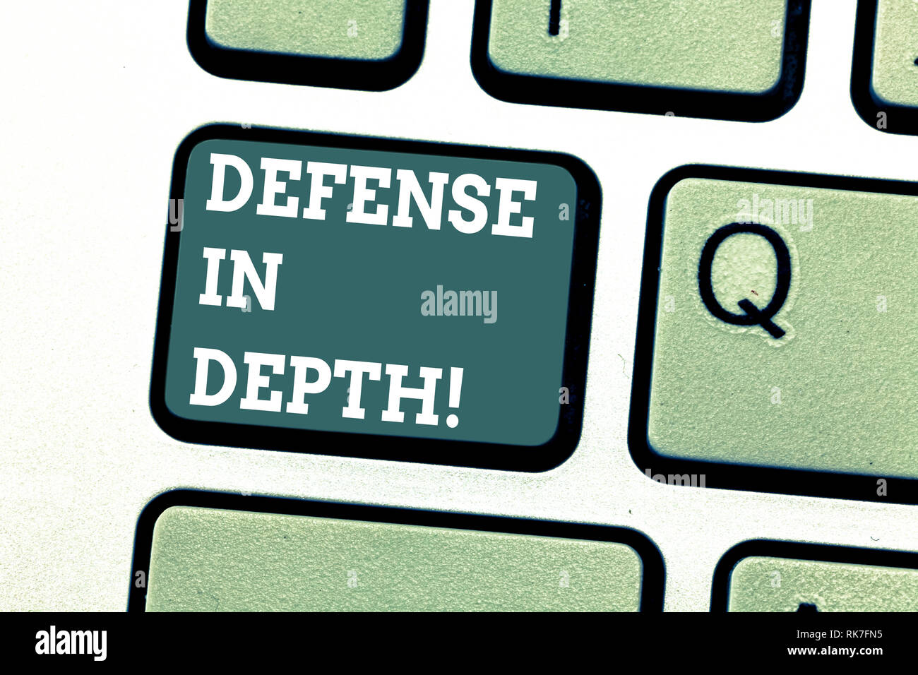 Writing note showing Defense In Depth. Business photo showcasing ...