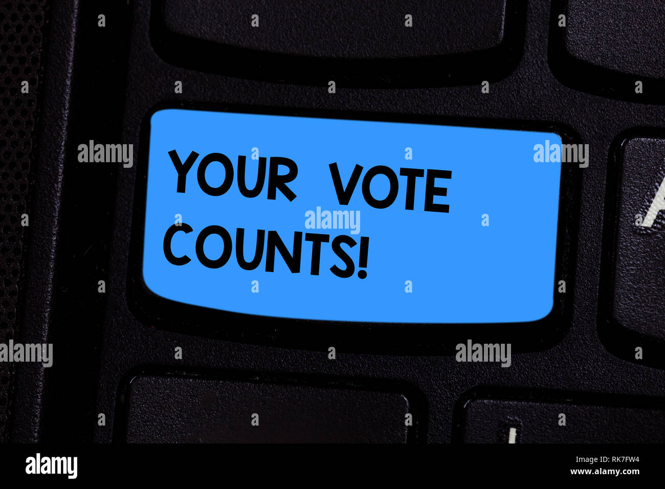 Text sign showing Your Vote Counts. Conceptual photo Make an election ...