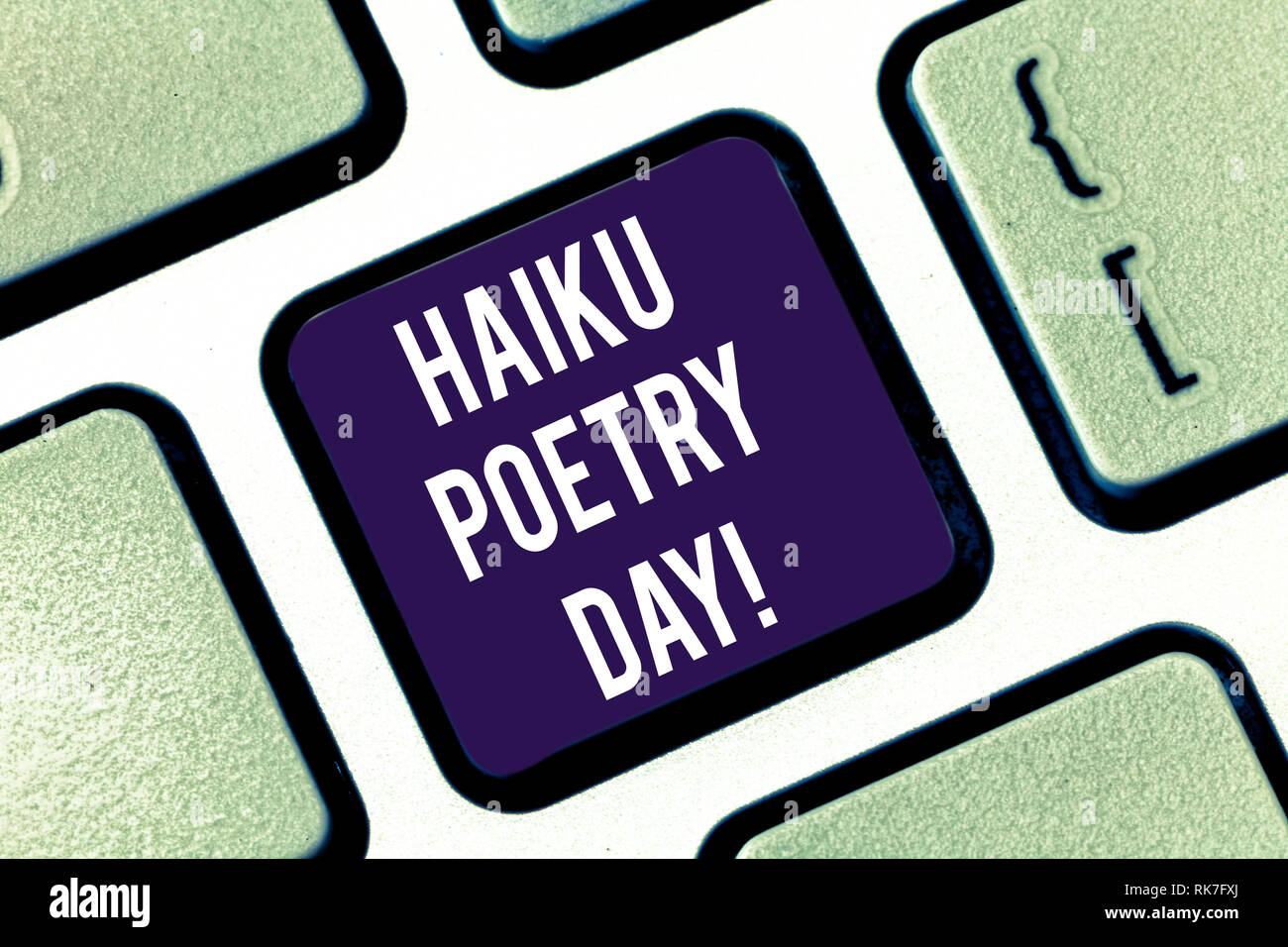 Handwriting text Haiku Poetry Day. Concept meaning traditional form of ...