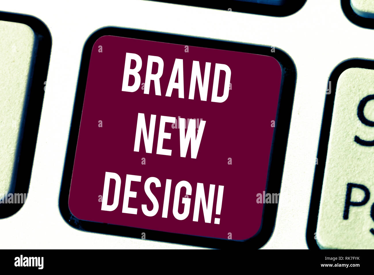 Conceptual hand writing showing Brand New Design. Business photo text ...