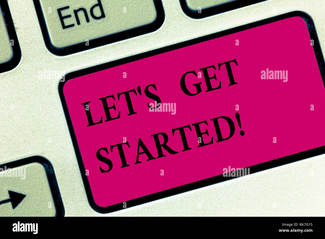 Handwriting text writing Let S Is Get Started. Concept meaning ...