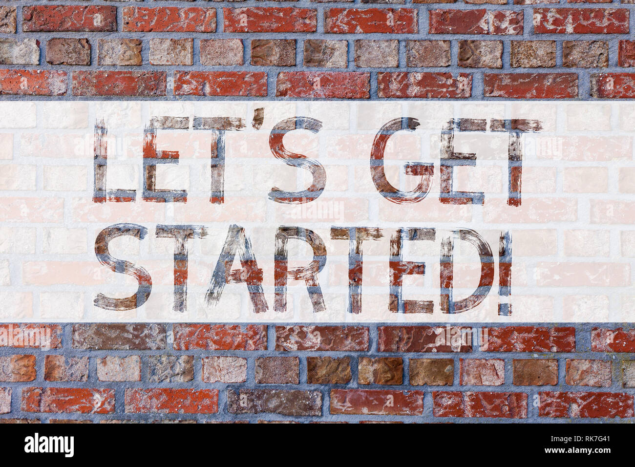 Handwriting text writing Let S Get Started. Concept meaning asking ...