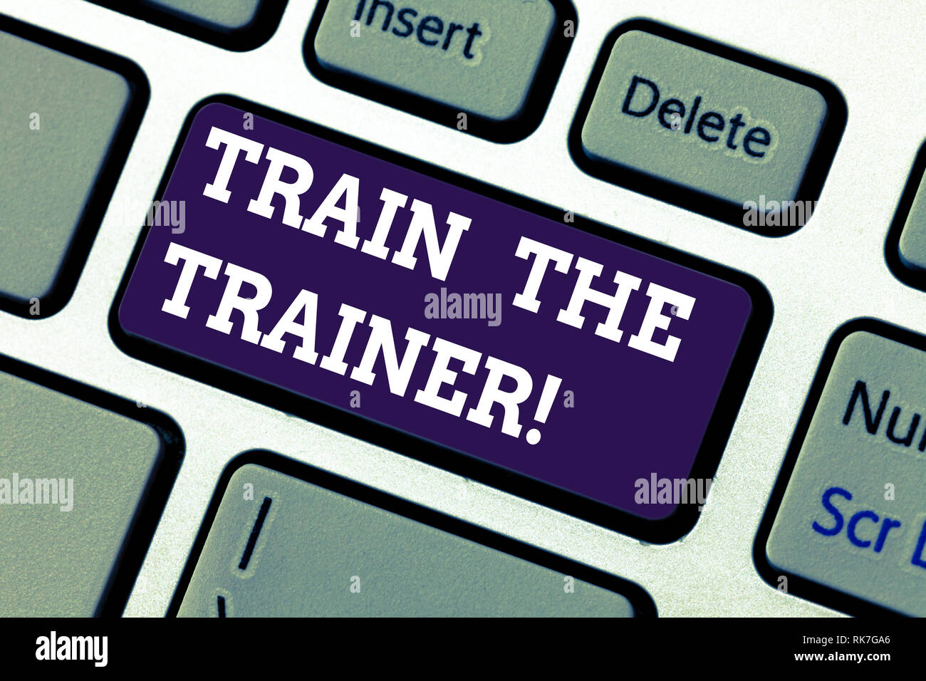 Text sign showing Train The Trainer. Conceptual photo identified to ...