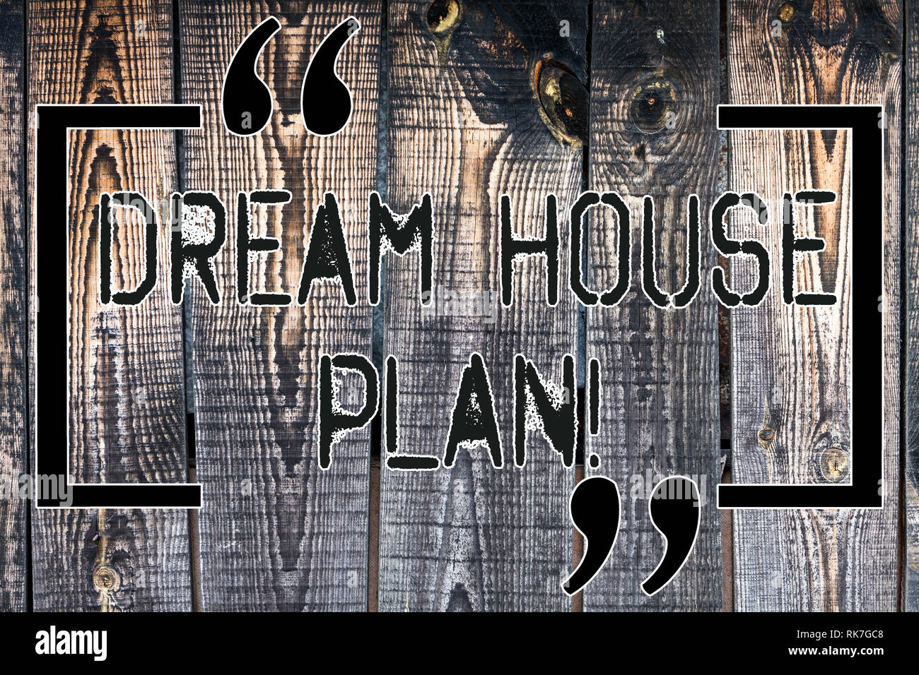 Handwriting text Dream House Plan. Concept meaning construction working ...