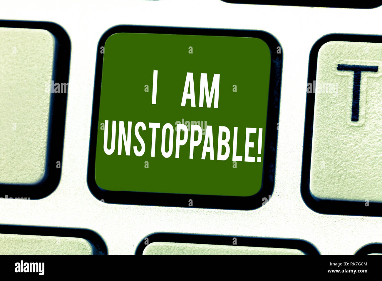 Handwriting text writing I Am Unstoppable. Concept meaning incapable of ...