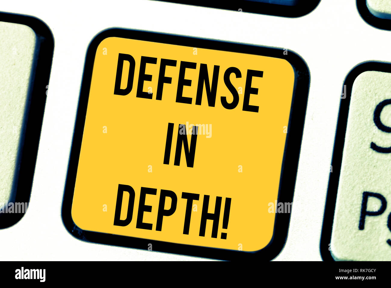 Text sign showing Defense In Depth. Conceptual photo arrangement ...