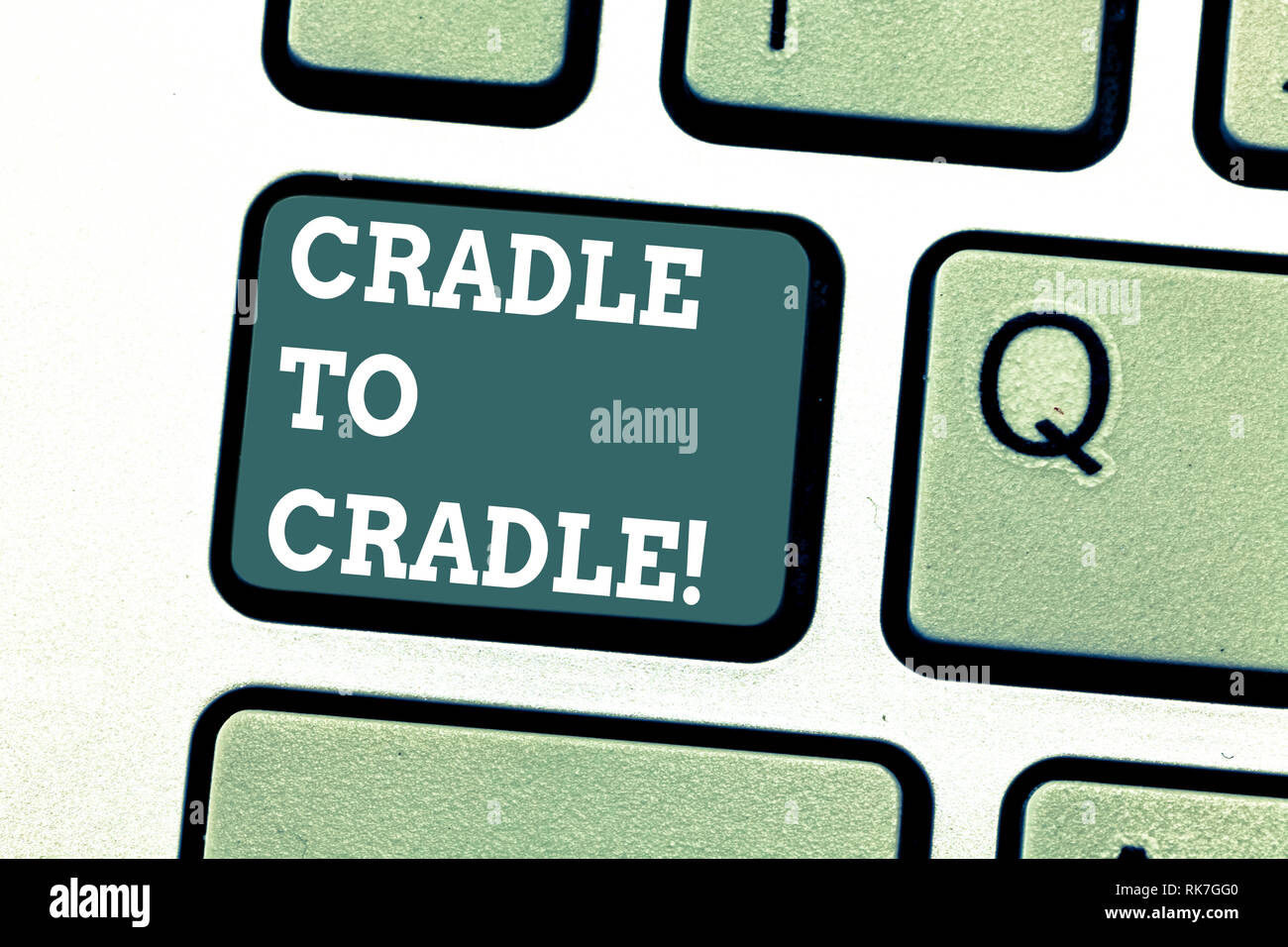 Writing note showing Cradle To Cradle. Business photo showcasing ...