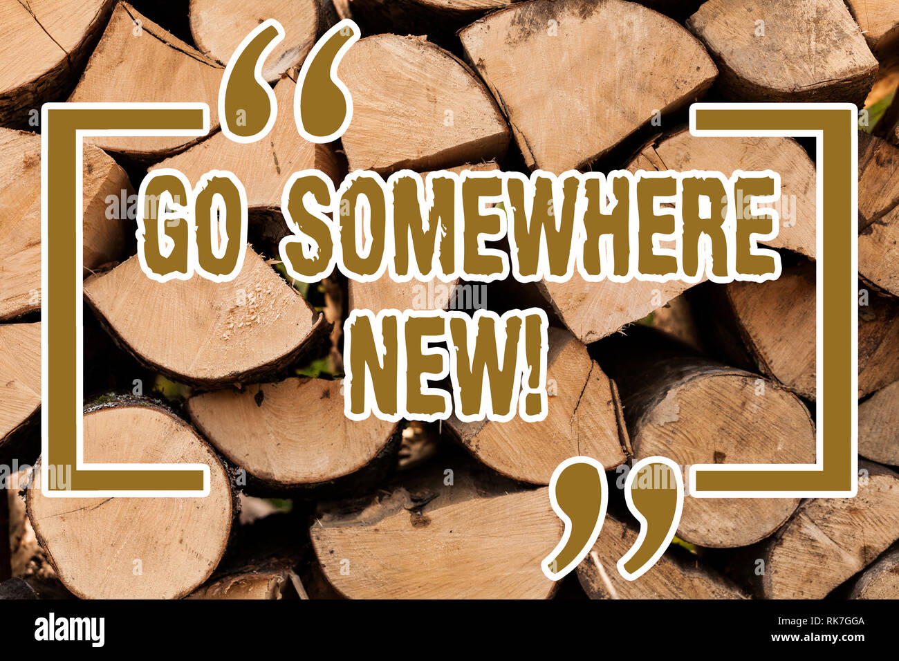 Writing note showing Go Somewhere New. Business photo showcasing ...