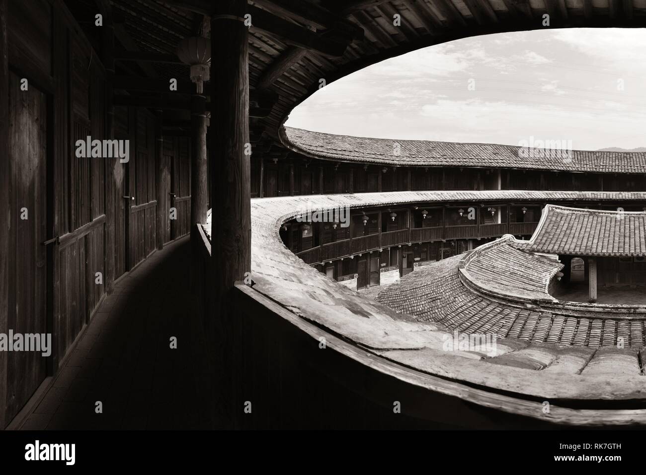 Traditional Tulou building is the unique dwellings of Hakka in Fujian ...