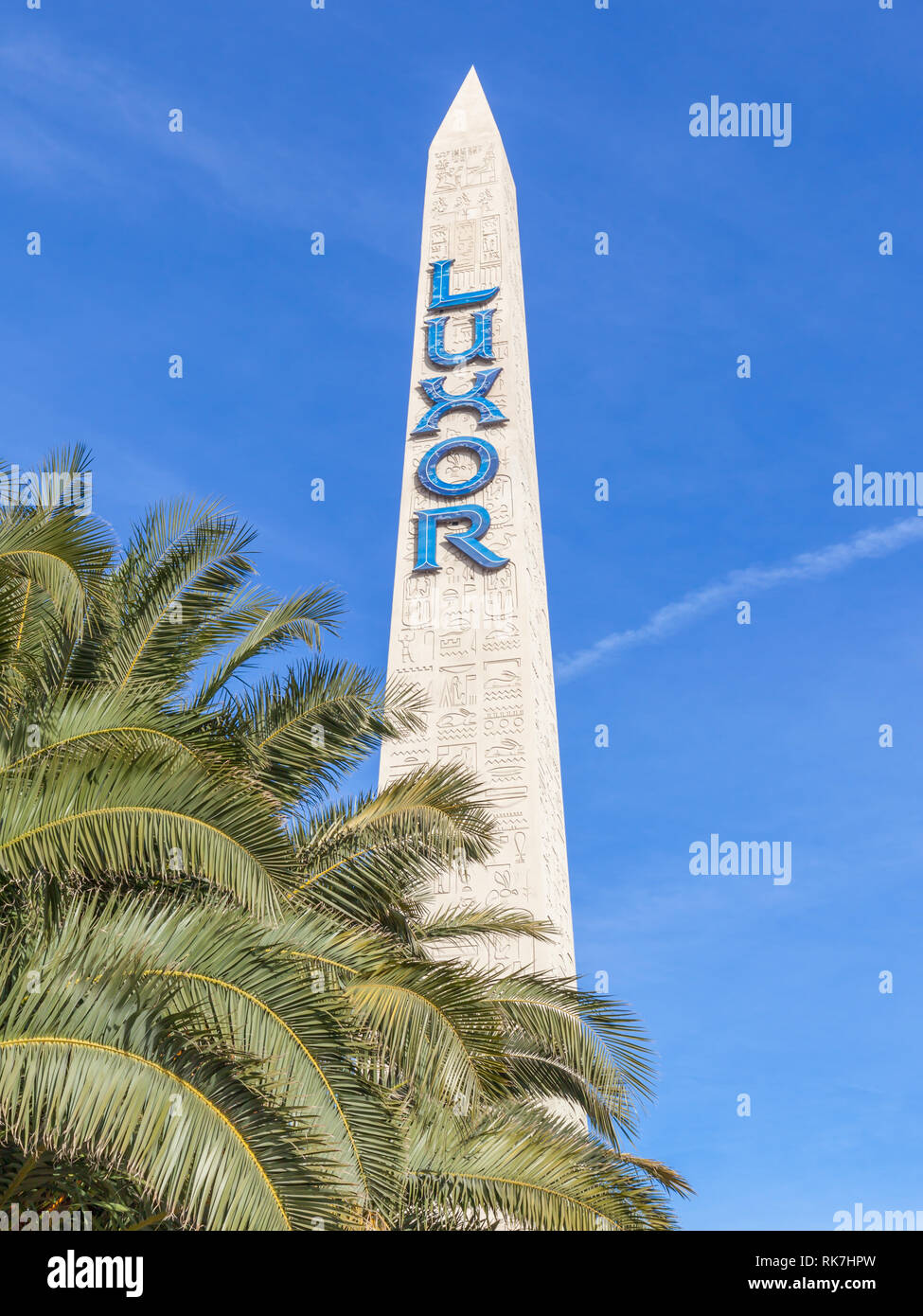 LAS VEGAS, NEVADA, USA - JANUARY 1ST, 2018: Sign of Luxor in 2018 ...