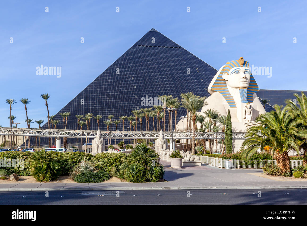 LAS VEGAS, NEVADA, USA - JANUARY 1ST, 2018: Sign of Luxor in 2018 ...