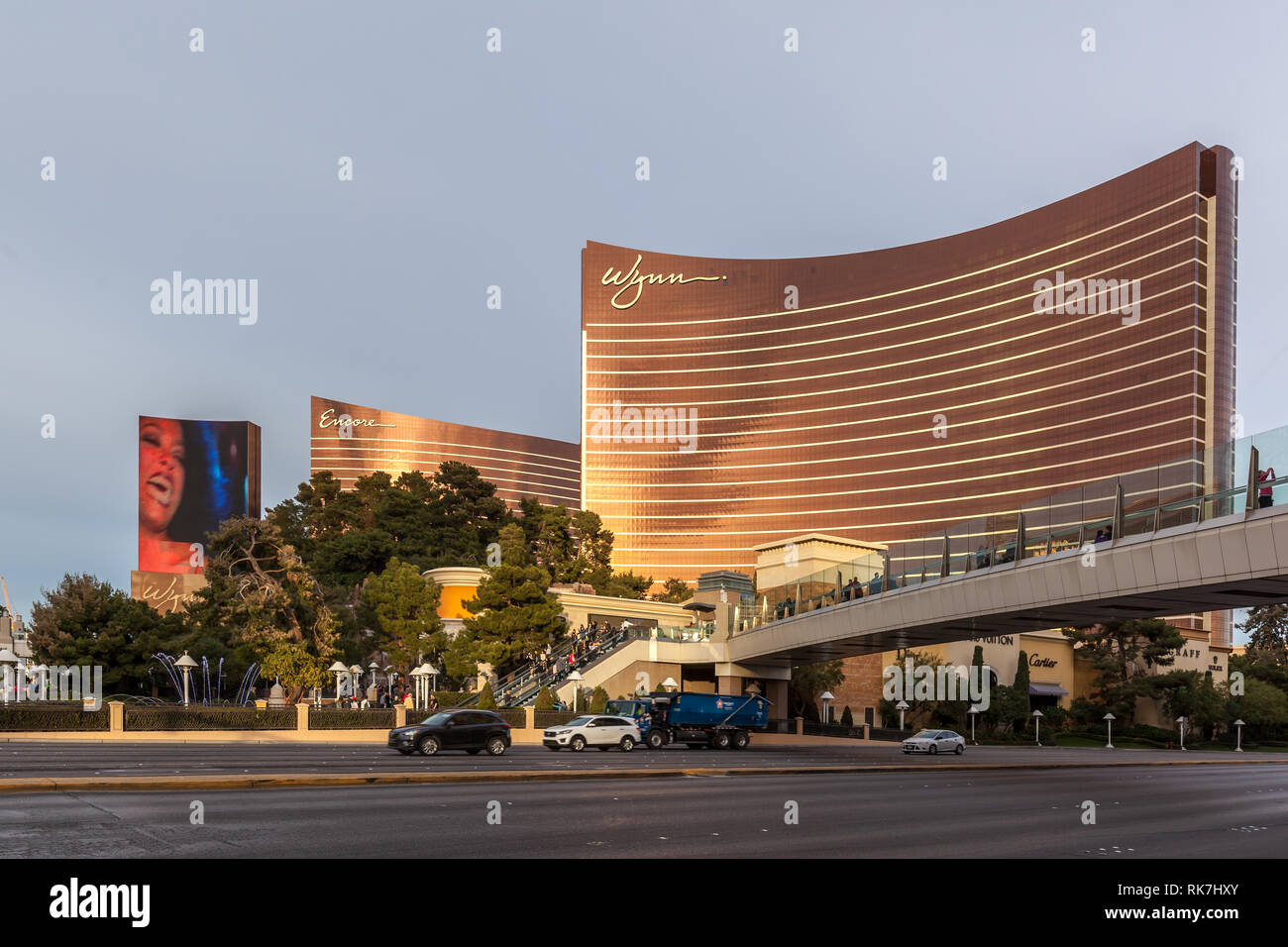 View of Wynn, a luxury resort and casino resort located on the Las ...