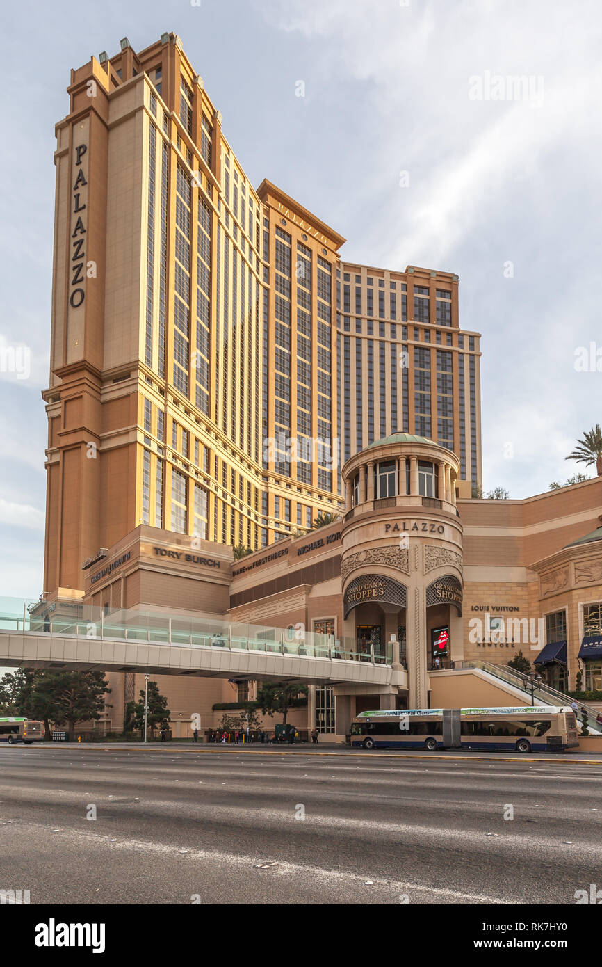 The Palazzo in 2018, a luxury resort and casino resort located on the ...
