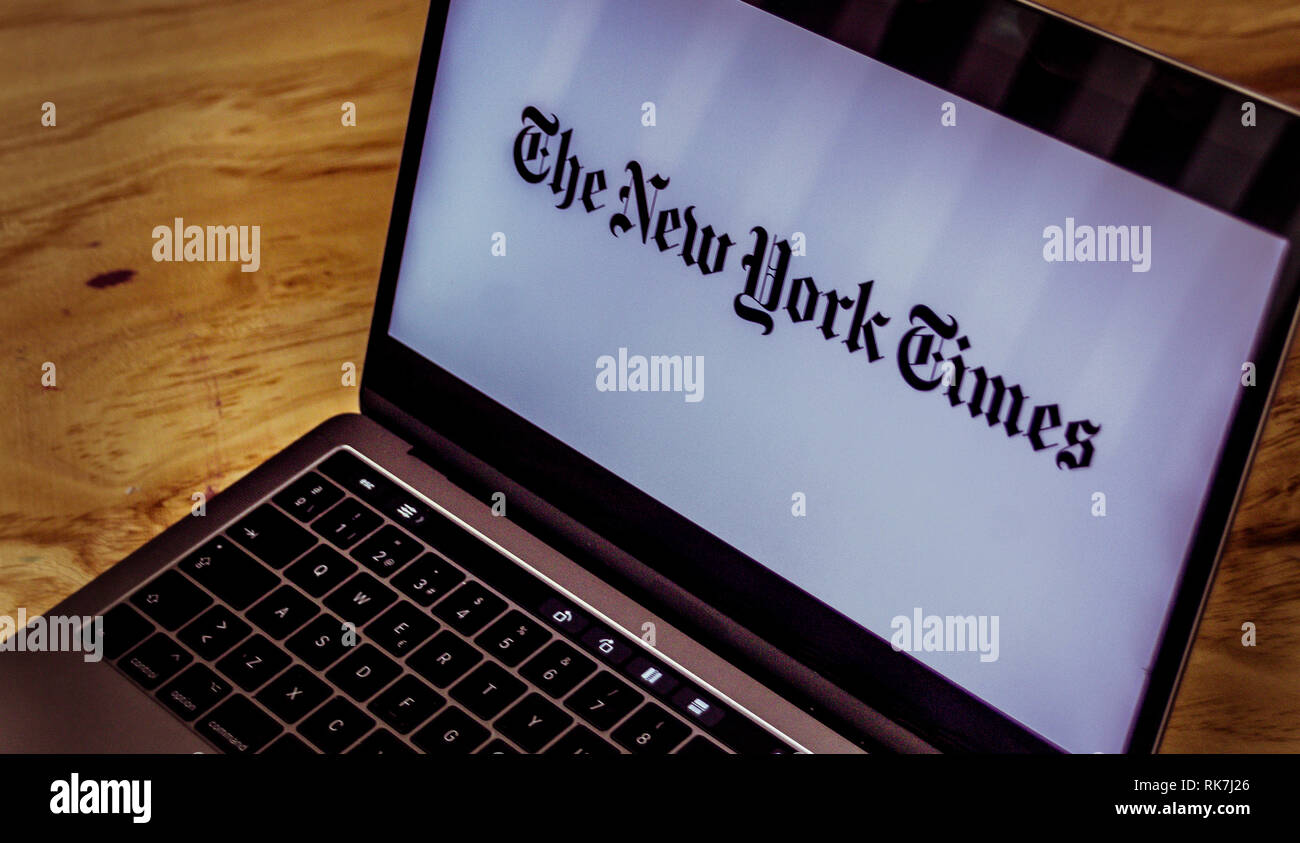 New york times logo hi-res stock photography and images - Alamy