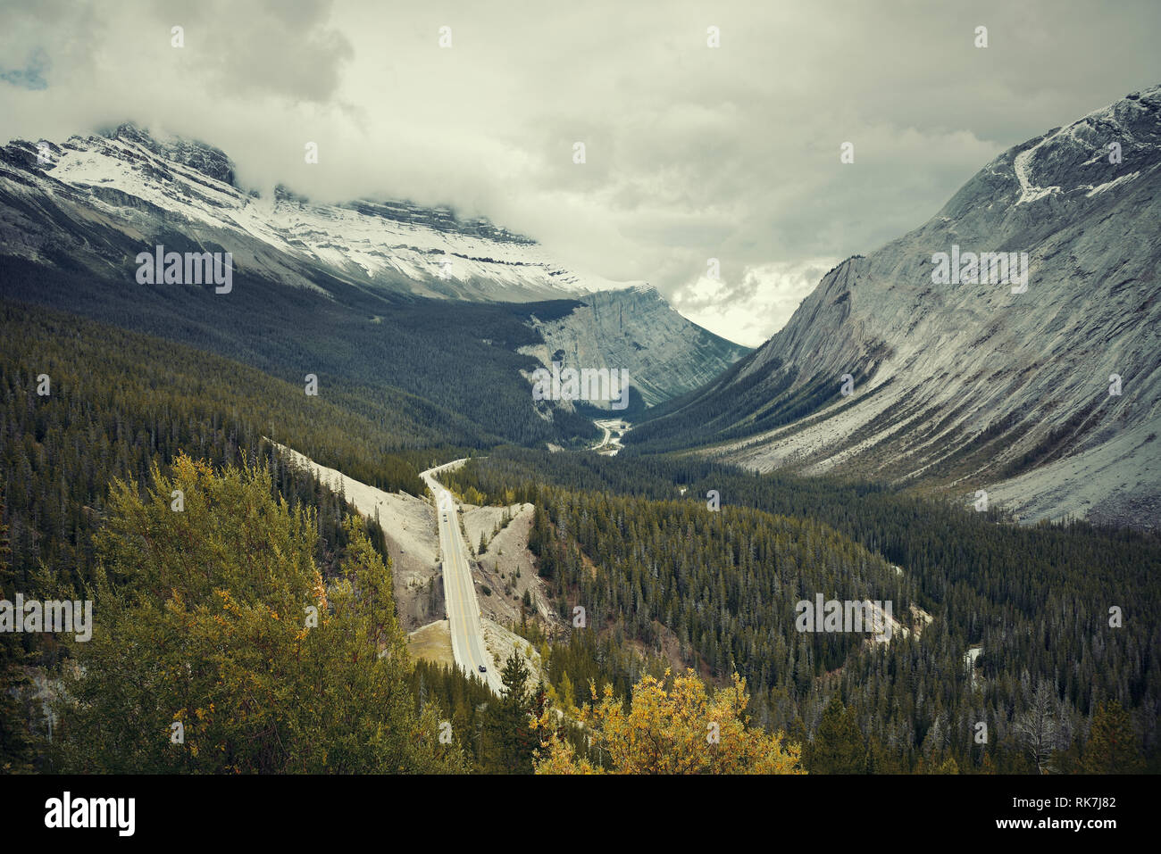 Highway in Banff National Park, Canada Stock Photo - Alamy