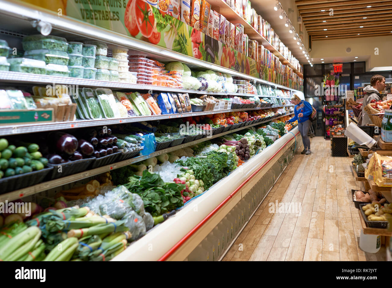 NEW YORK - CIRCA MARCH, 2016: inside food store in Brooklyn. Brooklyn ...