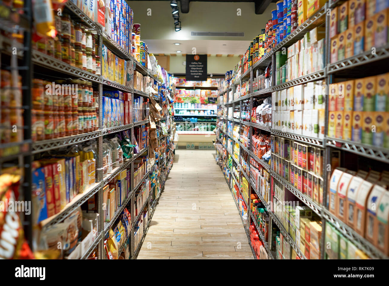 NEW YORK - CIRCA MARCH, 2016: inside food store in Brooklyn. Brooklyn ...