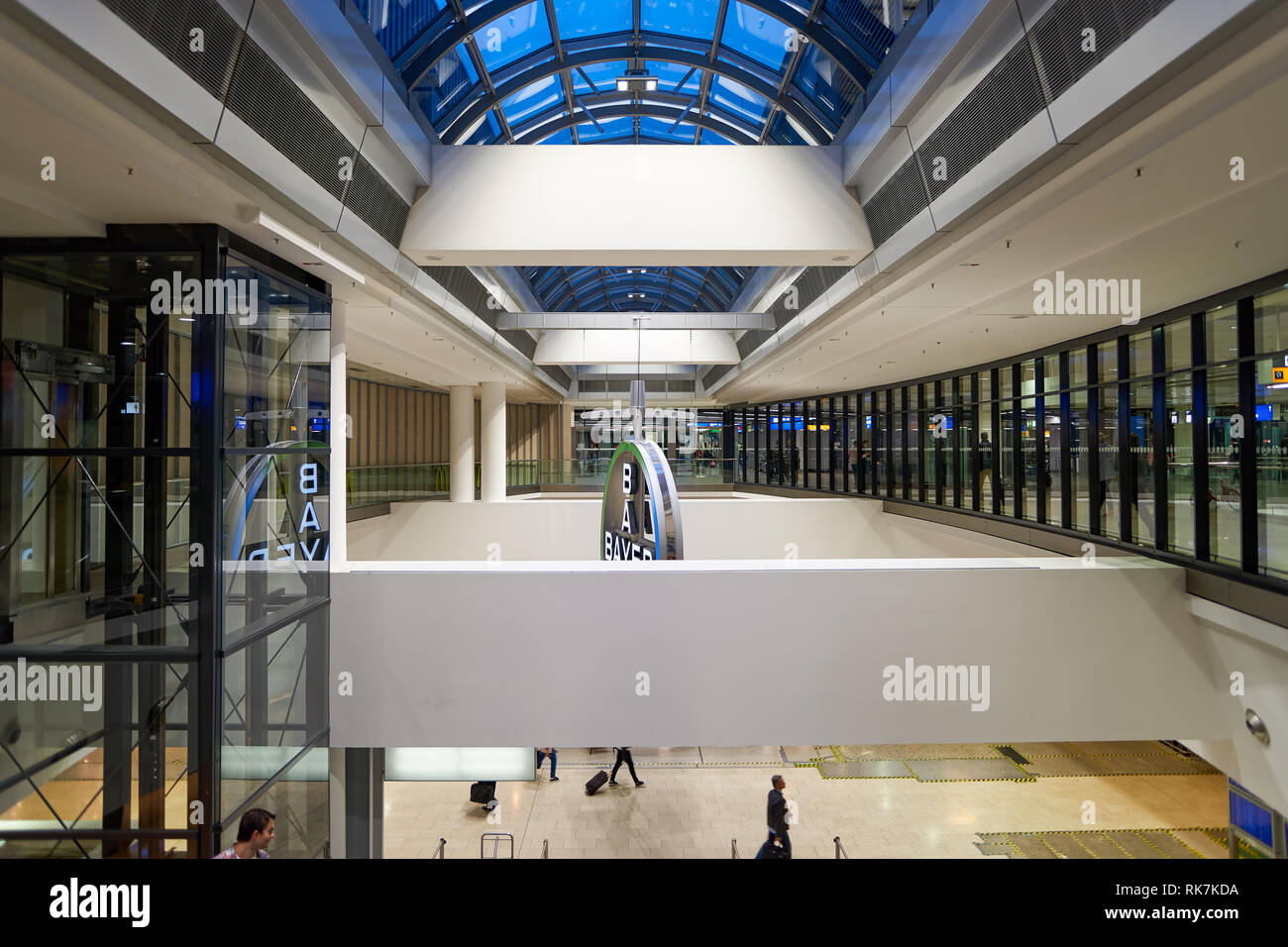 FRANKFURT, GERMANY - APRIL 07, 2016: inside of Frankfurt Airport ...