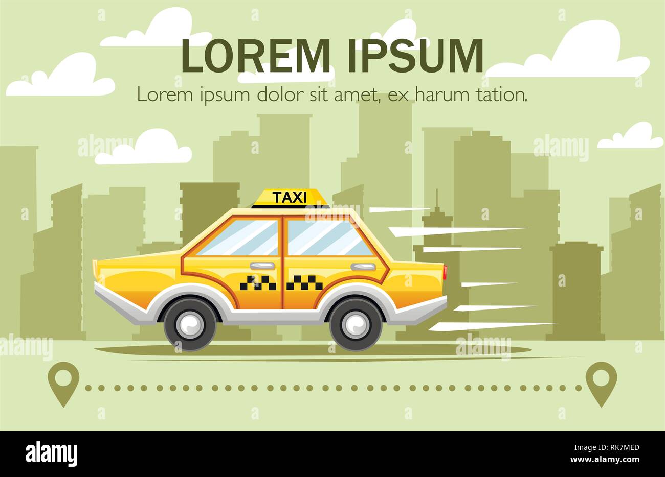 Green taxi new york Stock Vector Images - Alamy