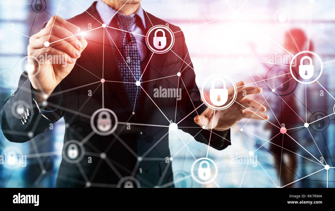 Cyber security, information privacy, data protection concept on modern ...