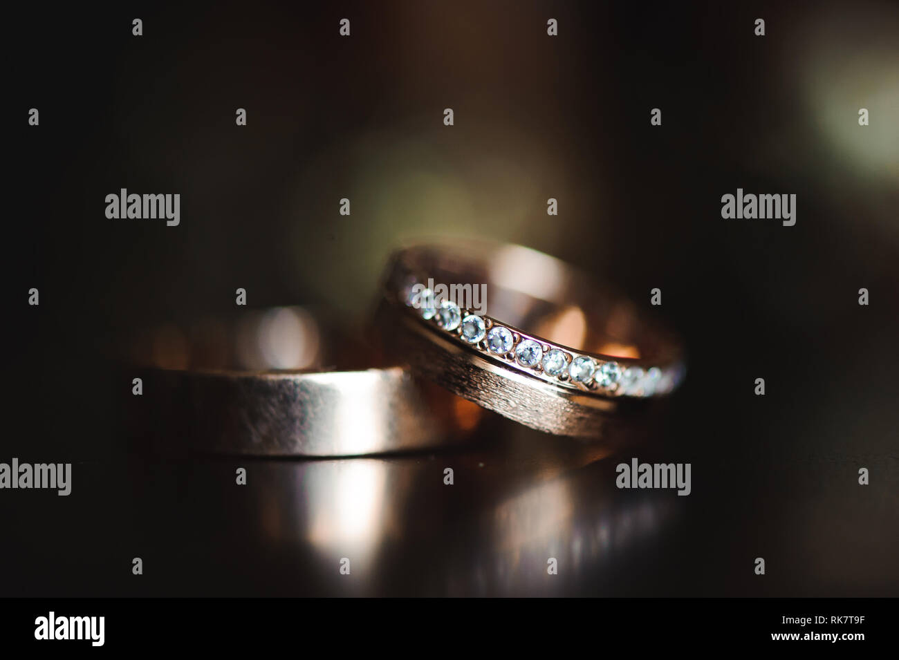 Wedding details - wedding rings as a symbol Stock Photo - Alamy