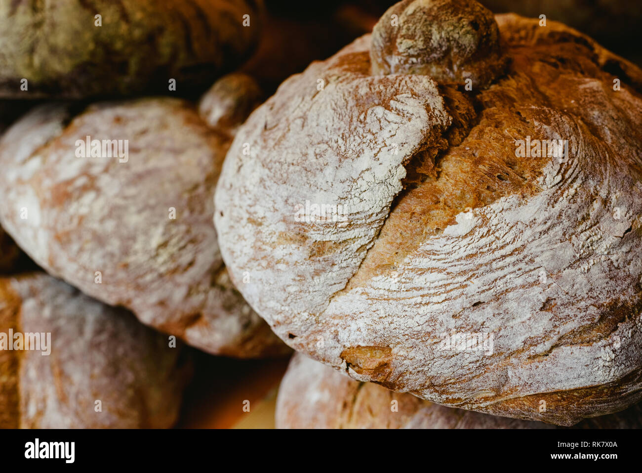 Mediterranean traditional handmade round breads Stock Photo - Alamy