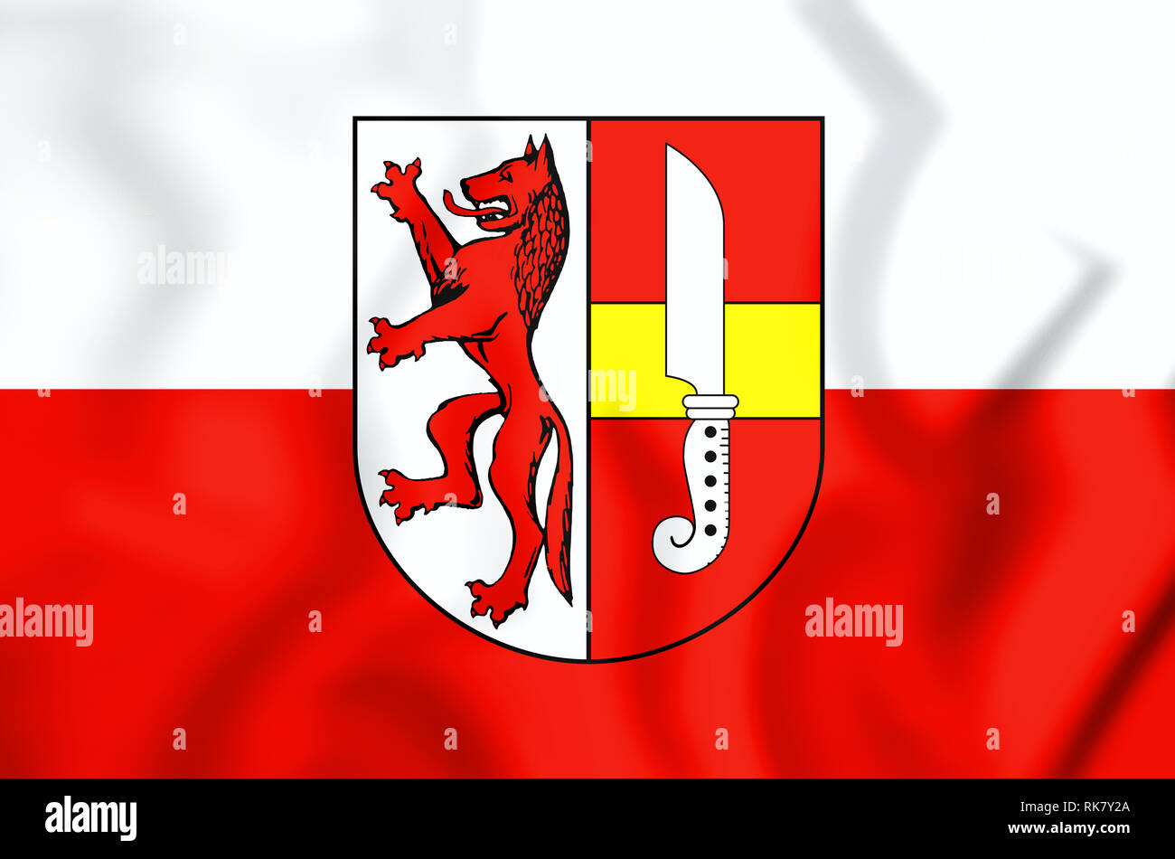 3D Flag of Treuen (Saxony), Germany. 3D Illustration Stock Photo - Alamy