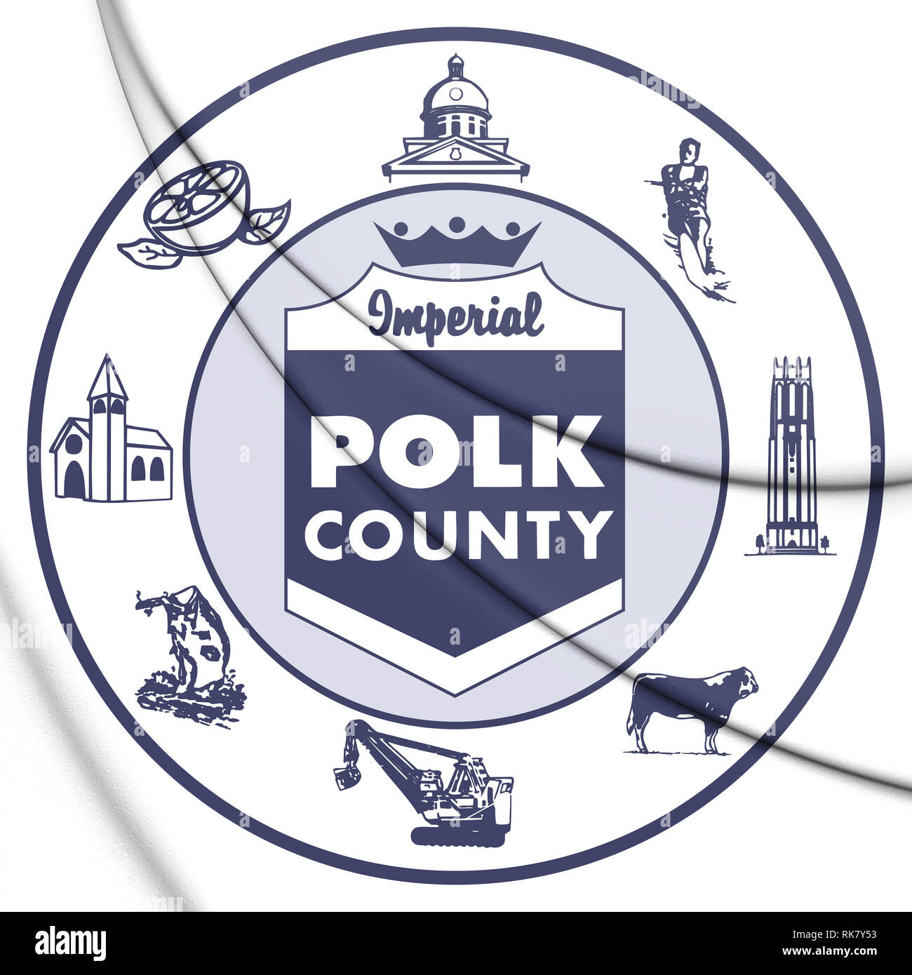3D Seal of Polk County (Florida), USA. 3D Illustration Stock Photo - Alamy