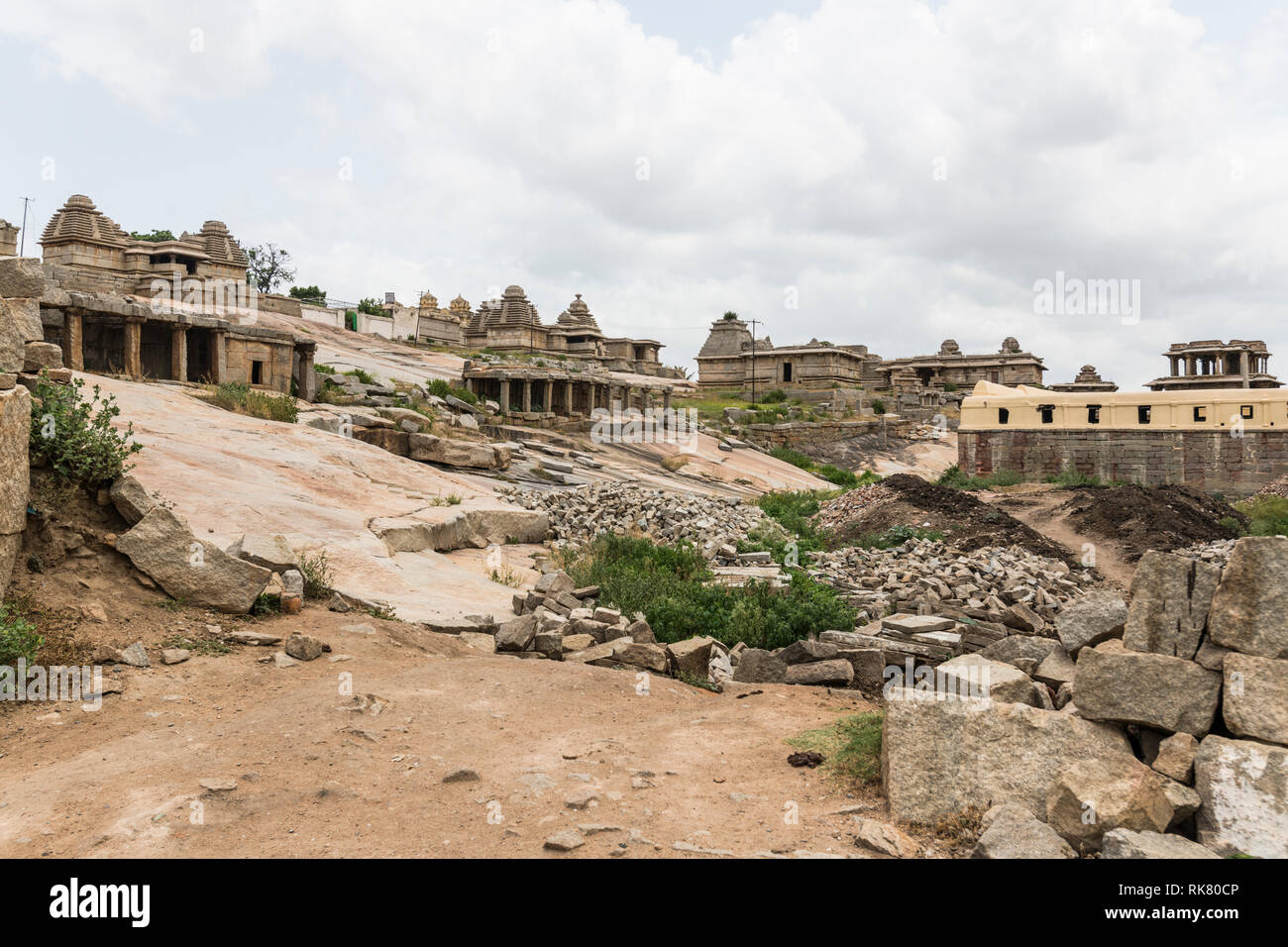 The landscape of Hampi is scattered with fabulous rock cut temples and ...