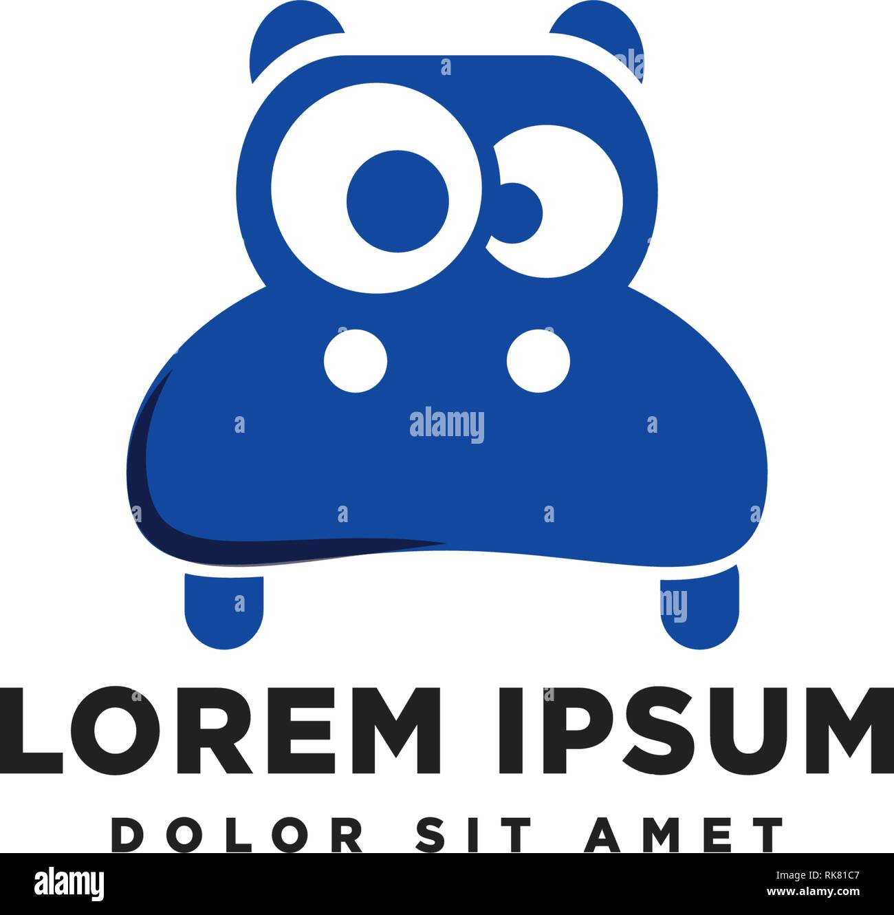 Hippopotamus logo hi-res stock photography and images - Alamy