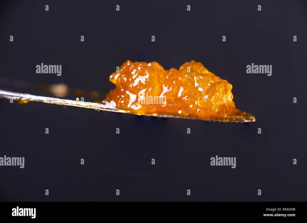 Macro detail of cannabis concentrate HTFSE extracted from medical ...