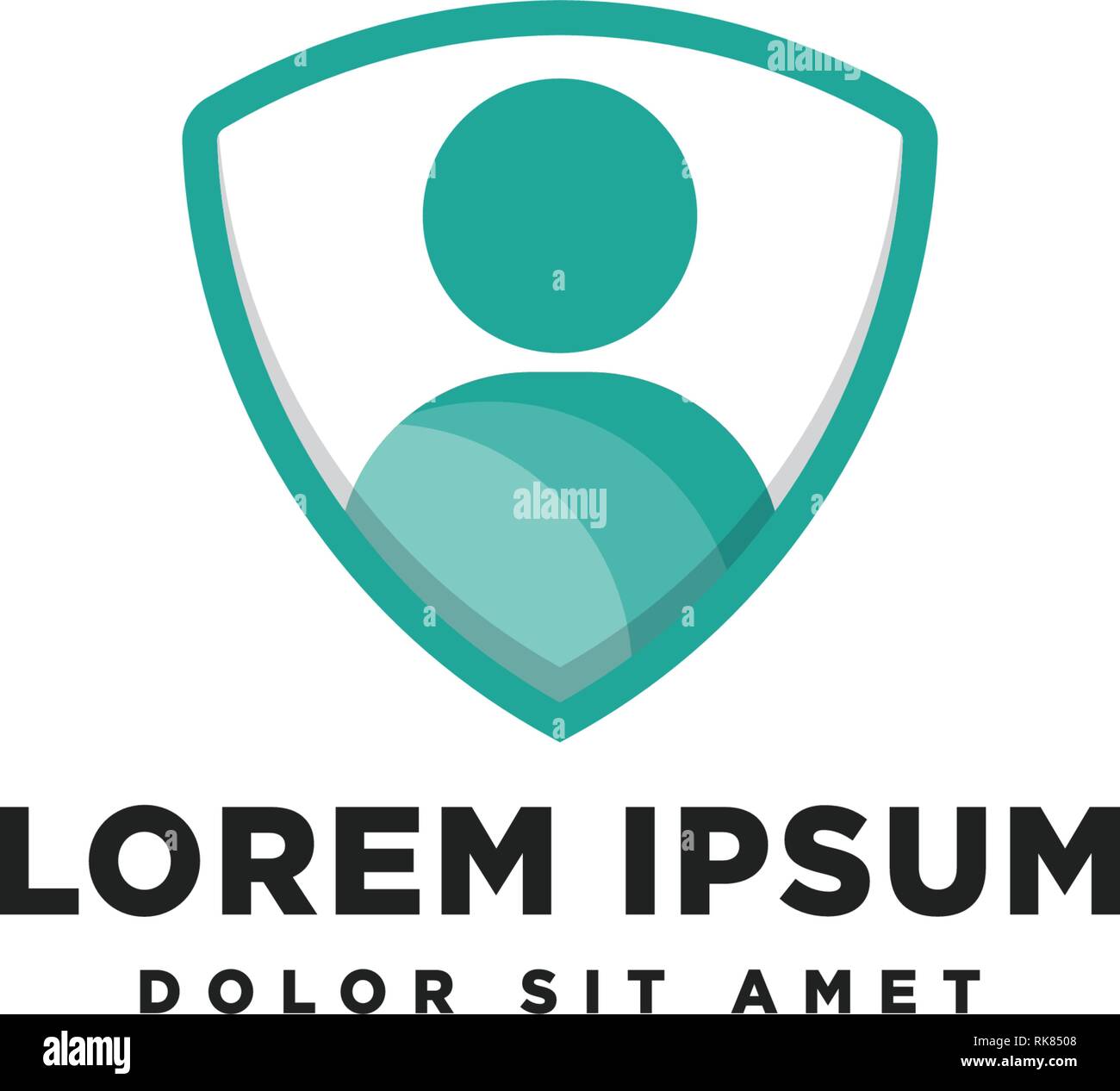 shield human personal protector logo template vector illustration Stock ...