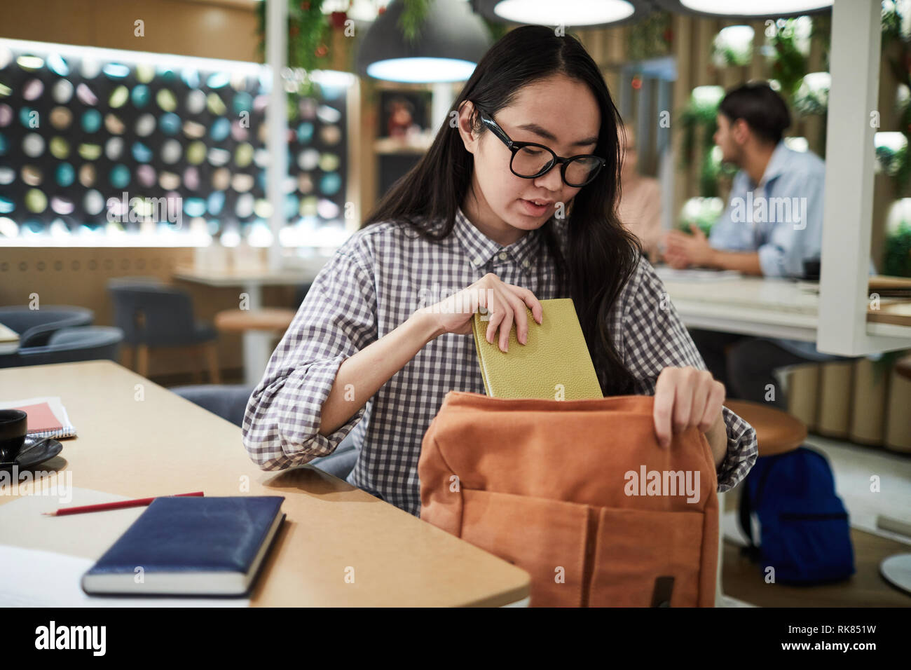 Before leaving cafe Stock Photo - Alamy