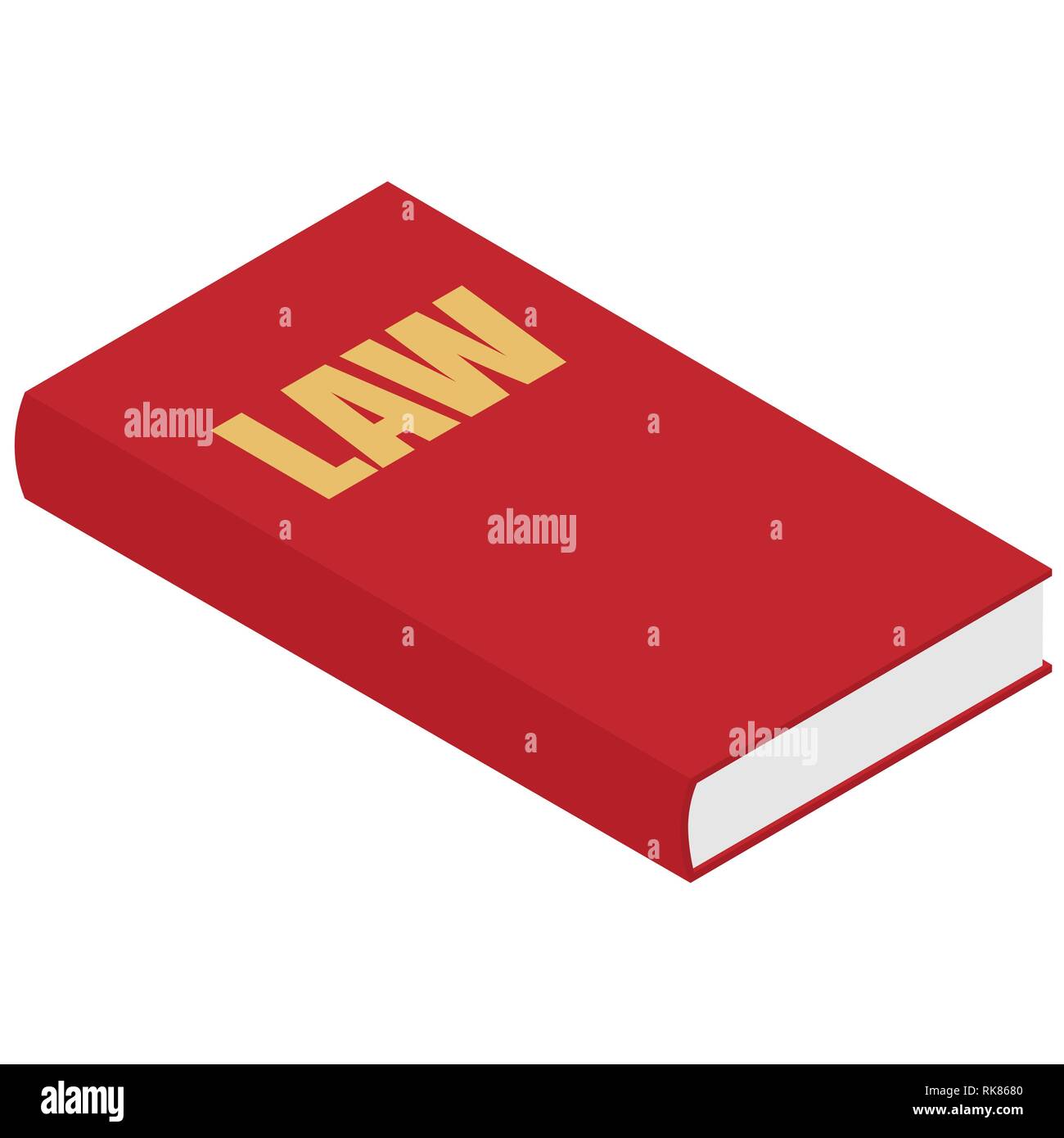 Vector isometric law book icon. Legal judge book. Judgment concept ...