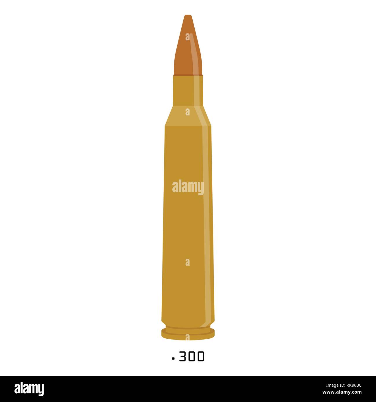 Vector illustration icon bullet 300 caliber isolated on white ...