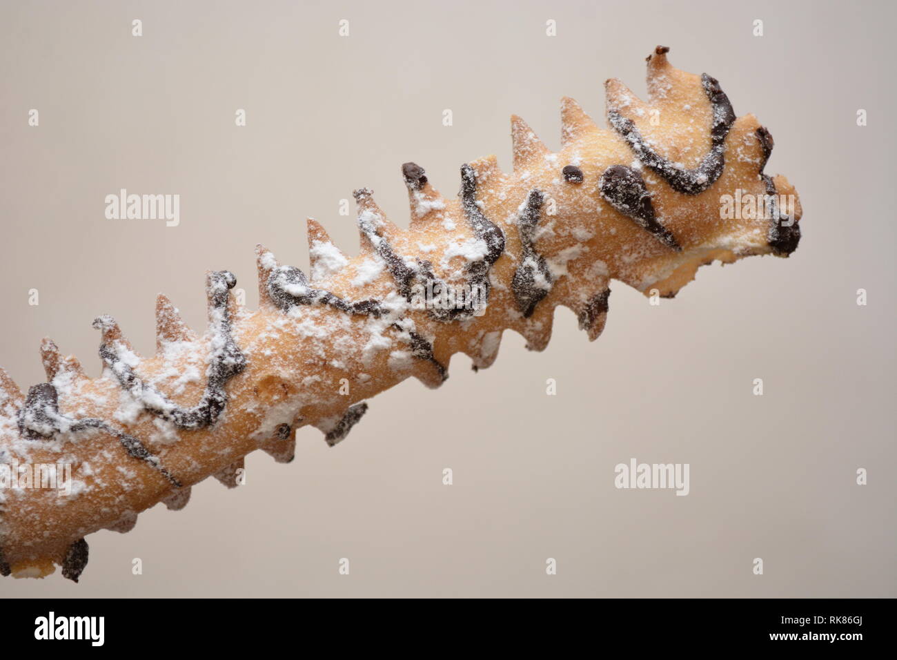 italian chiacchiere dessert chocolate food carnival festivity Stock ...