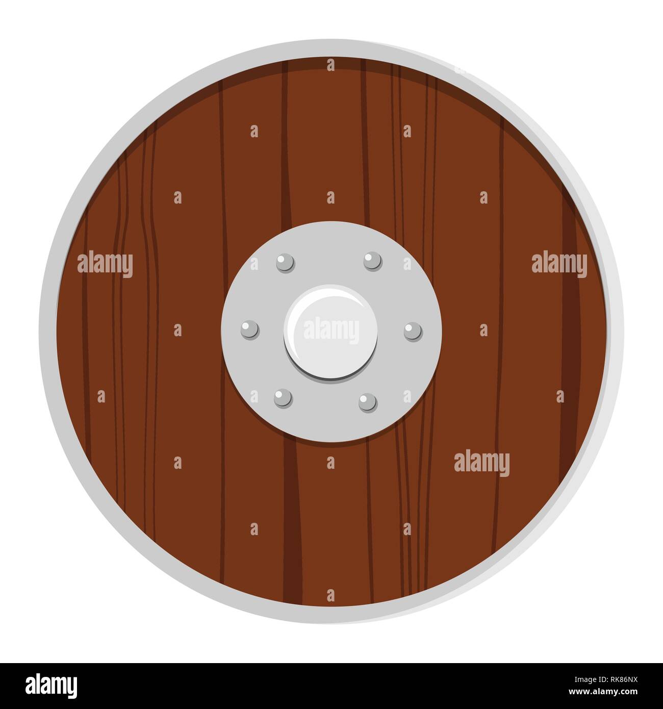 Round wooden shield isolated on Stock Vector Images - Alamy