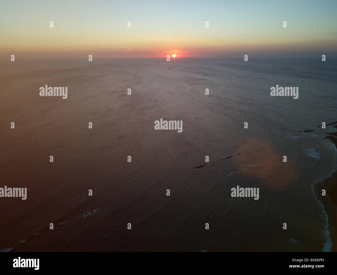 Aerial sea sunset hi-res stock photography and images - Alamy