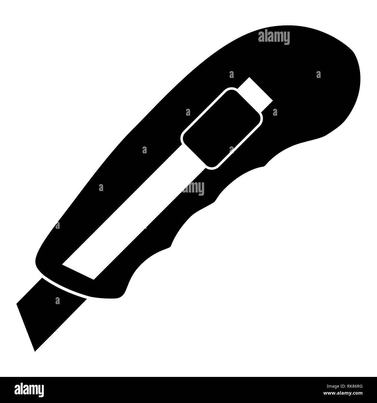 Vector illustration stationery knife icon. Paper penknife icon. Razor ...